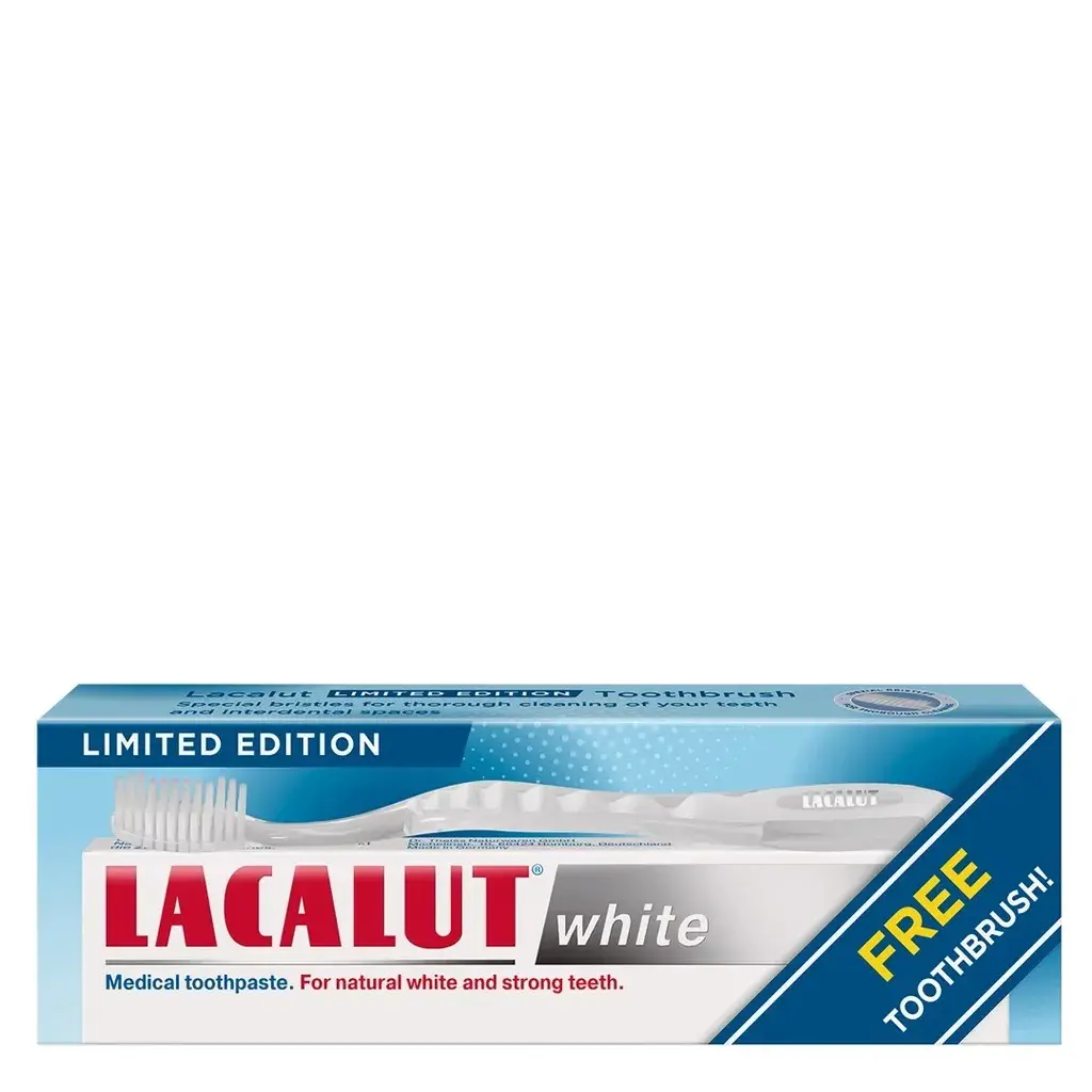 Lacalut Pasta za zube i četkica White, 75ml