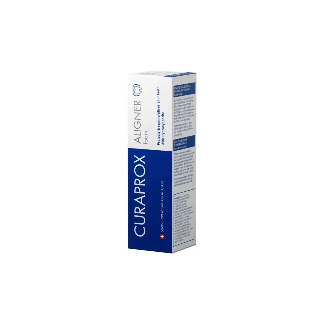 Curaprox Pena namenjena pacijentima koji nose folije, ritejnere ili štitnike za zube Aligner, 40ml