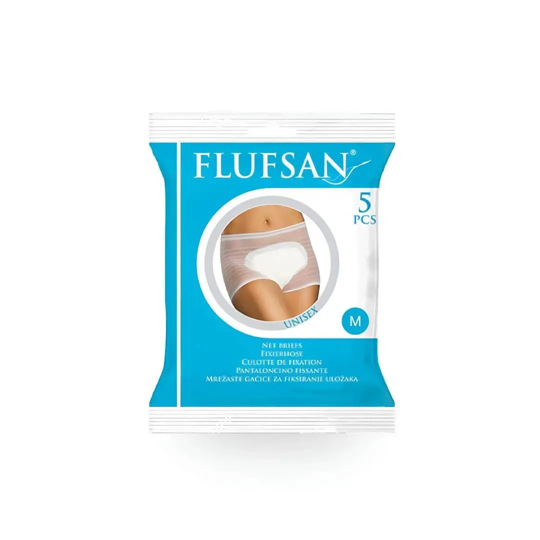 FLUFSAN Higijenske mrežaste gaćice, M, 5 komada