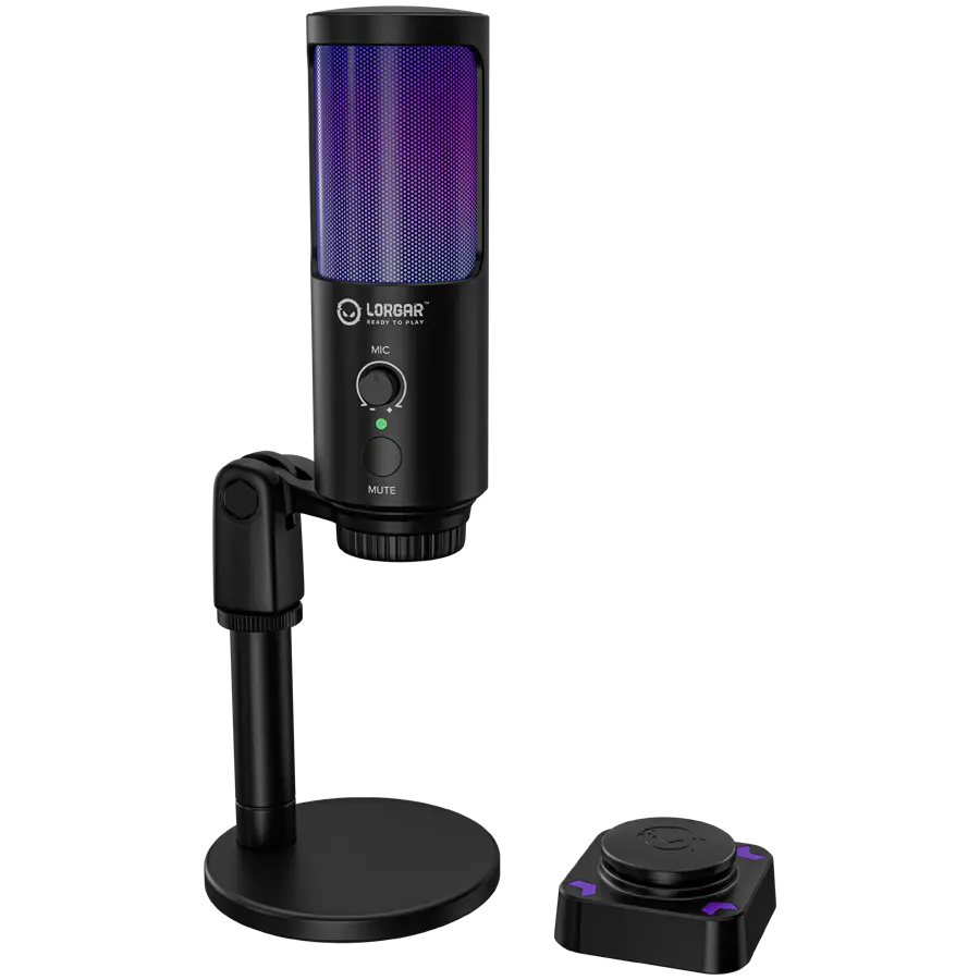 Lorgar mikrofon SMP40, RGB, 23Hz-20kHz, crni
