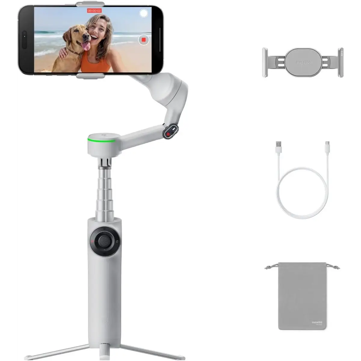 Insta360 Flow 2 Pro Gray gimbal stabilizator za pametne telefone