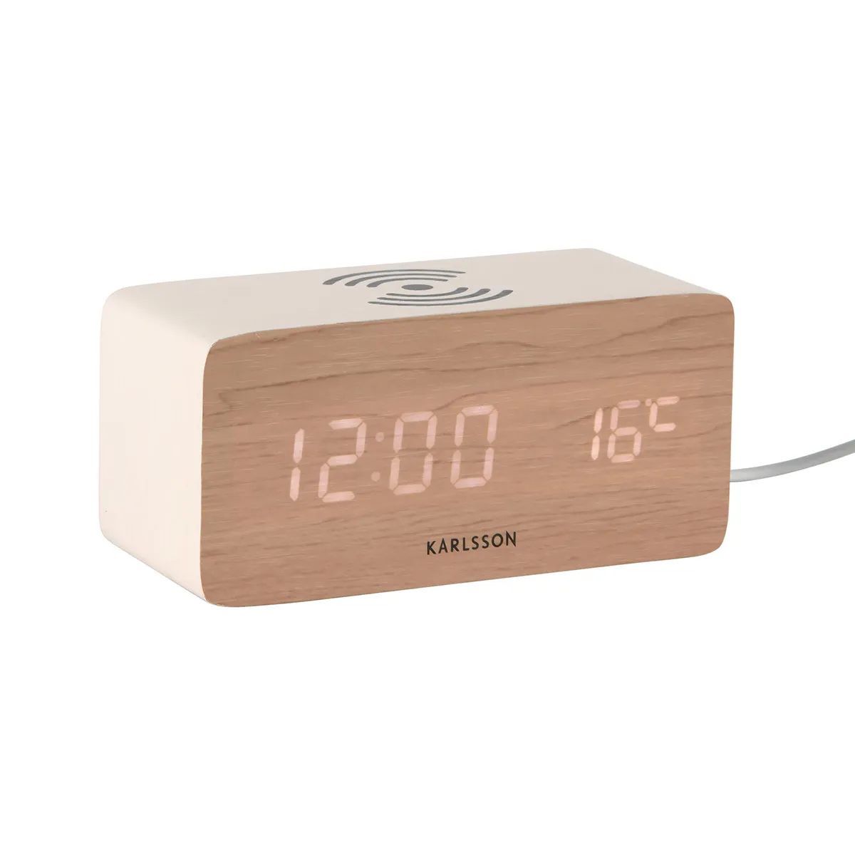 SAT ALARM – Alarm Clock Block w Phone Charger LED