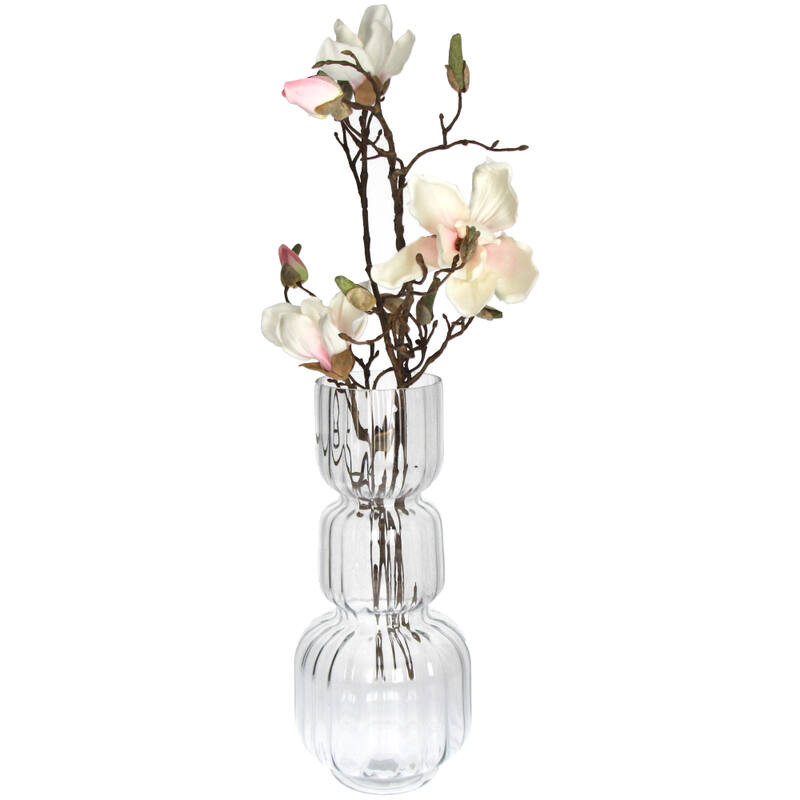 VAZA STAKLENA – Vase Glass Clear 17x17x38cm