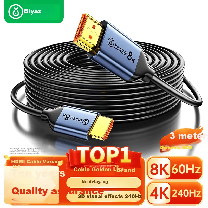 Biyaz HDMI kabl 2.1, 3 m