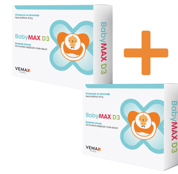 Babymax D3 10 kapsula za otvaranje 1+1 PROMOPAK