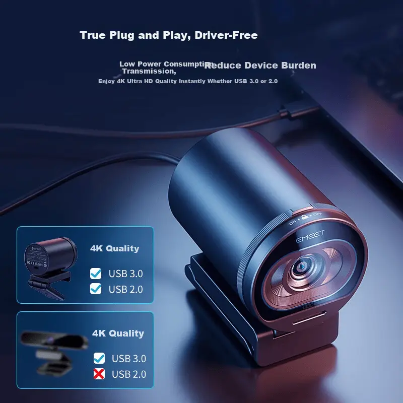 EMEET Web kamera S600, 4K, 60FPS