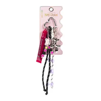 Tri Coastal Design Group S.R.L Sjaj za usne sa privezkom Candy Swirl - Strawberry