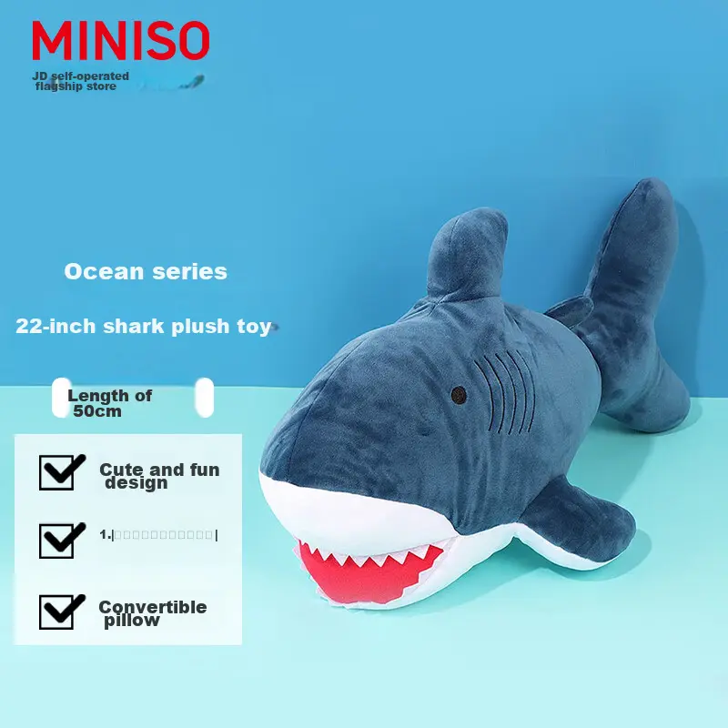 Miniso Jastuk u obliku ajkule, 22", Periv