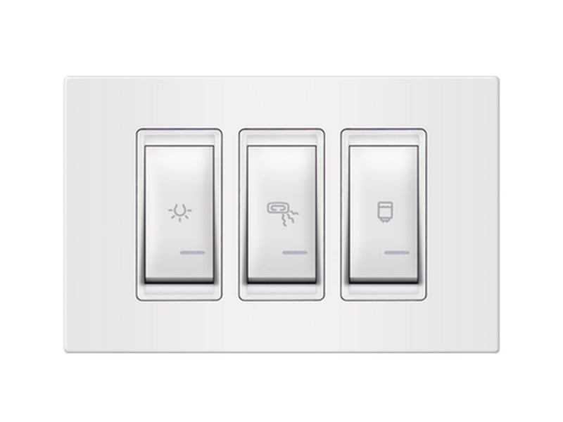 Set sklopki za kupatilo 3x16AX 250V~ sa indikacijom, univerzalni (svetlo, grejal