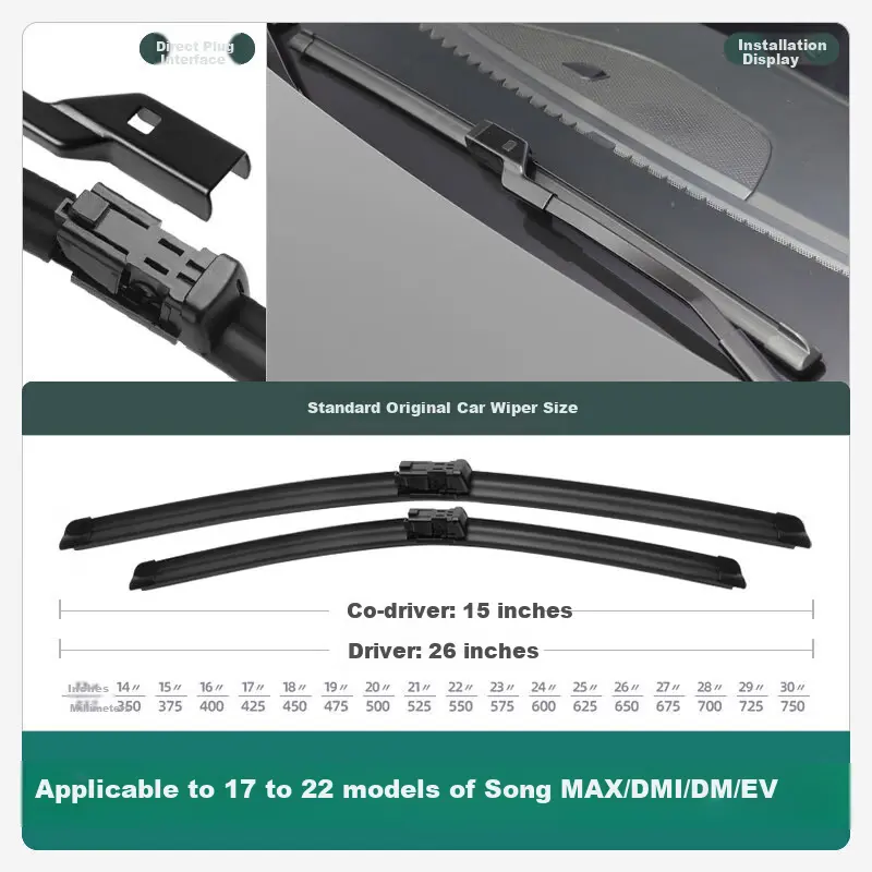 Xufeng Metlice brisača za automobil, 660 mm, 381 mm