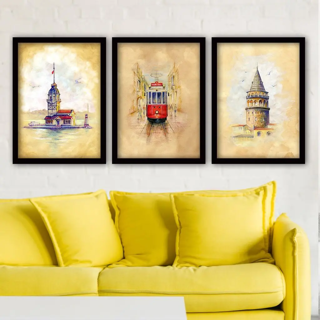 Wallity Set uramljenih slika 3SC17, 3 Dela