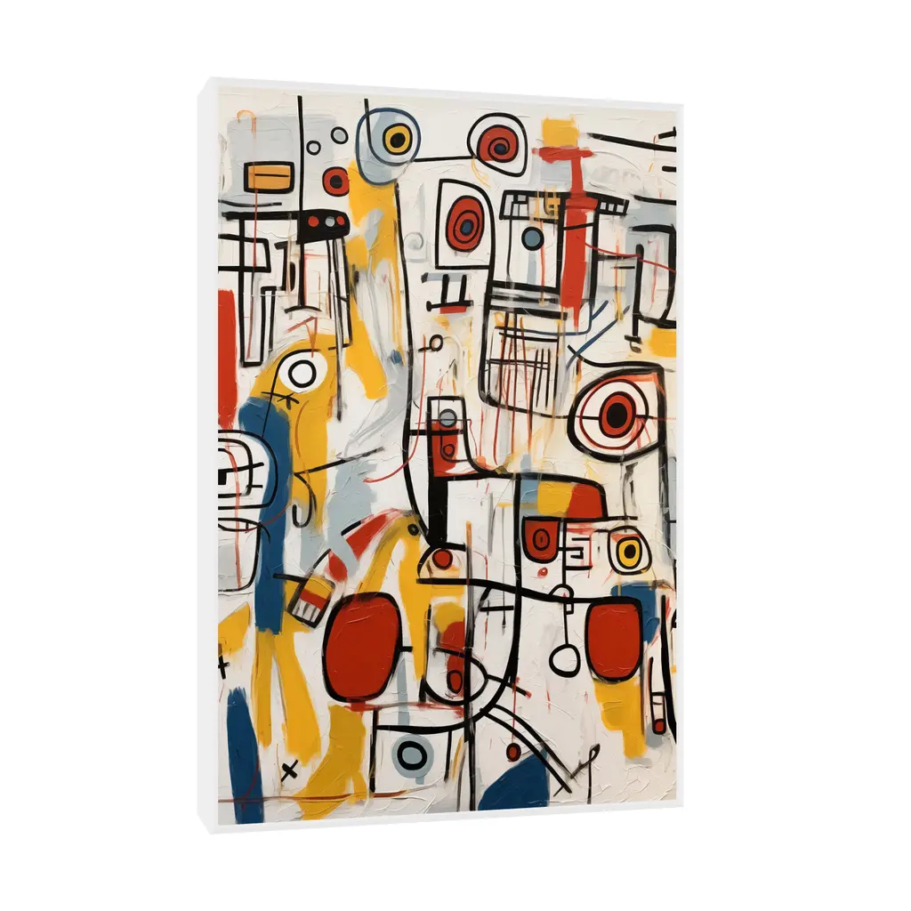 Canvas Slika na platnu Oblici, 30x45cm, Sa ramom, Beli