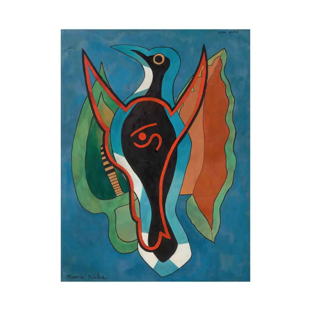 Canvas Slika na platnu Geai bleu, Francis Picabia, 45x60cm