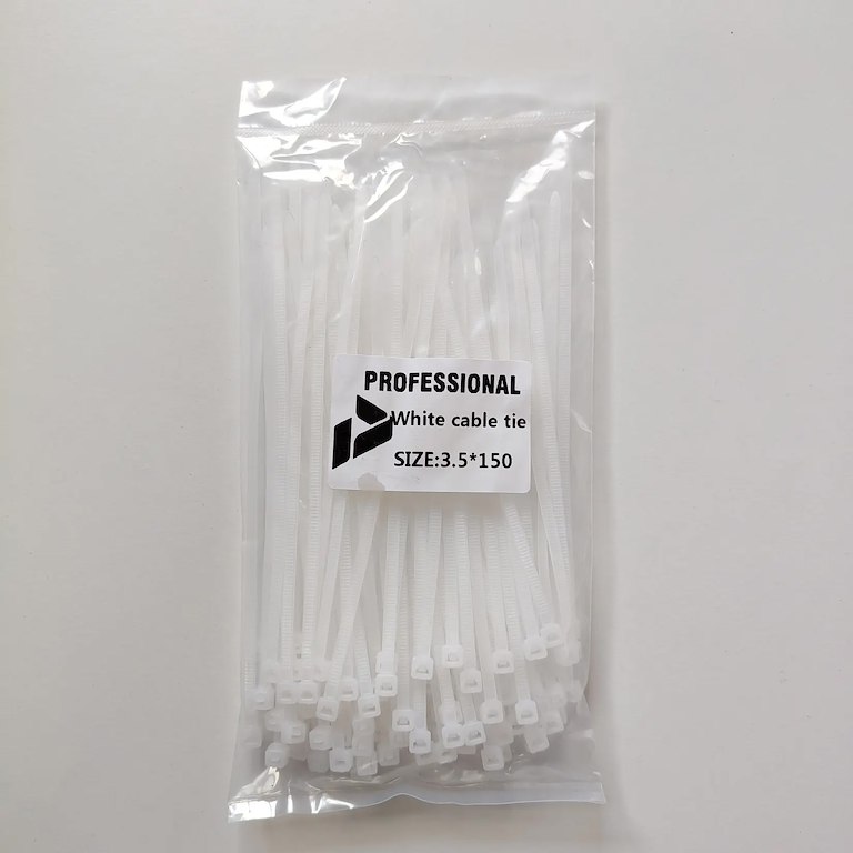PDV Professional Kablovska vezica, 3,5x150mm, 100 komada, Bela