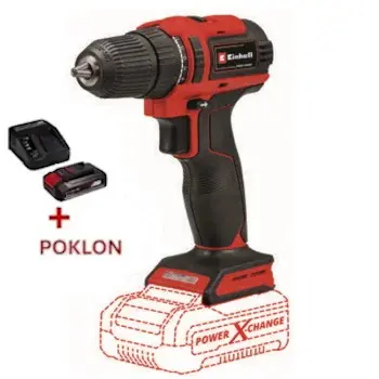 Einhell akumulatorska bušilica TE-CD 18/40 Li BL + POKLON Einhell starter kit Power X-Change 18V 2,5 Ah 4512097