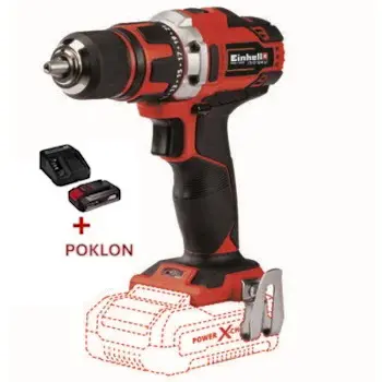 Einhell akumulatorska bušilica TE-CD 18/40 Li 4513925 + POKLON Einhell starter kit Power X-Change 18V 2.5Ah 4512097