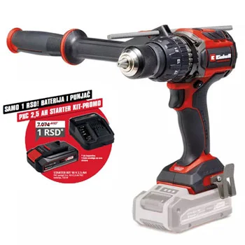 Einhell PROFESSIONAL akumulatorska udarna bušilica TP-CD 18/120 Li-i BL + POKLON Einhell starter kit Power X-Change 18V 2.5Ah 4512097
