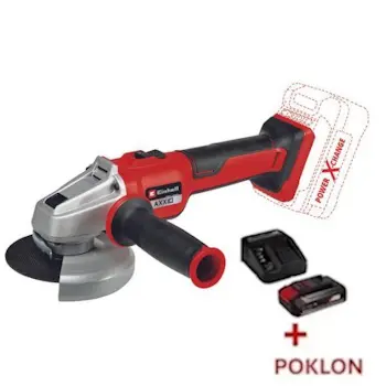 Einhell PROFESSIONAL akumulatorska ugaona brusilica AXXIO 18/115 Q + POKLON Einhell starter kit Power X-Change 18V 2.5Ah 4512097
