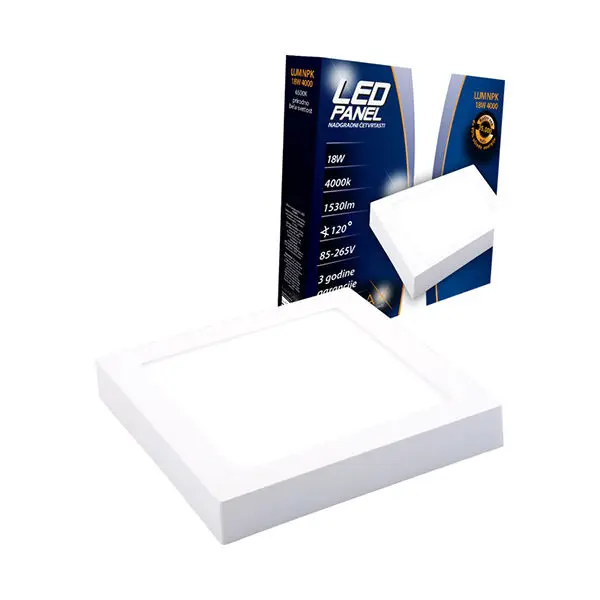 Lumax Nadgradni četvrtasti LED panel Lumnpk, 18W, 4000K, 1530lm, Φ225x225x32