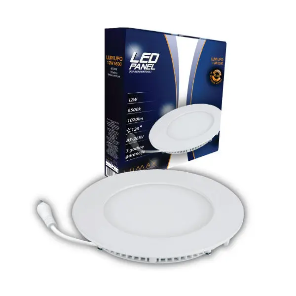Lumax Ugradni okrugli LED panel Lumupo, 12W, 6500K, 1020 lm