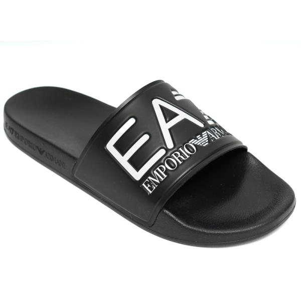 EA7 Emporio Armani-Crne muške papuče WATER SPORTS VISIBILITY SLIPPER U