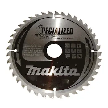 Makita list testere za drvo sa čvorovima i ekserima 190x30mm 40T B-33180