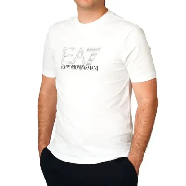 EA7 Emporio Armani-Bela muška majica TRAIN VISIBILITY M TEE SS ST