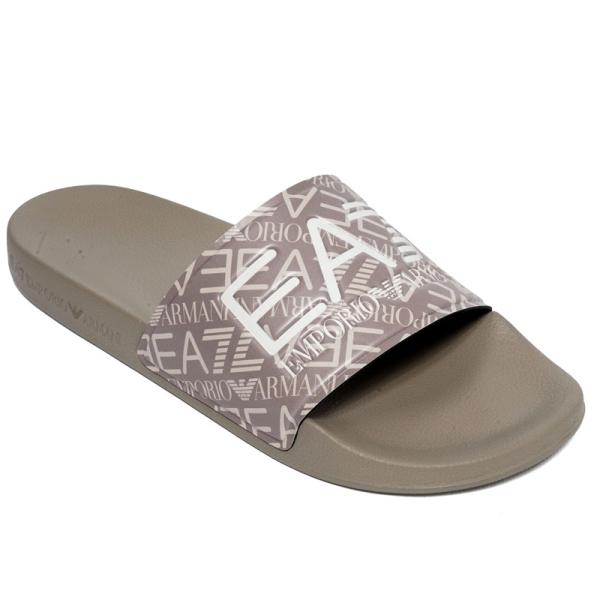 EA7 Emporio Armani-Bež ženske papuče WATER SPORTS VISIBILITY SLIPPER U PVC