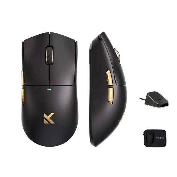 Bežični gaming miš MCHOSE K7 Ultra Black /PAW3950/8KHz pooling/Omron Mechanical