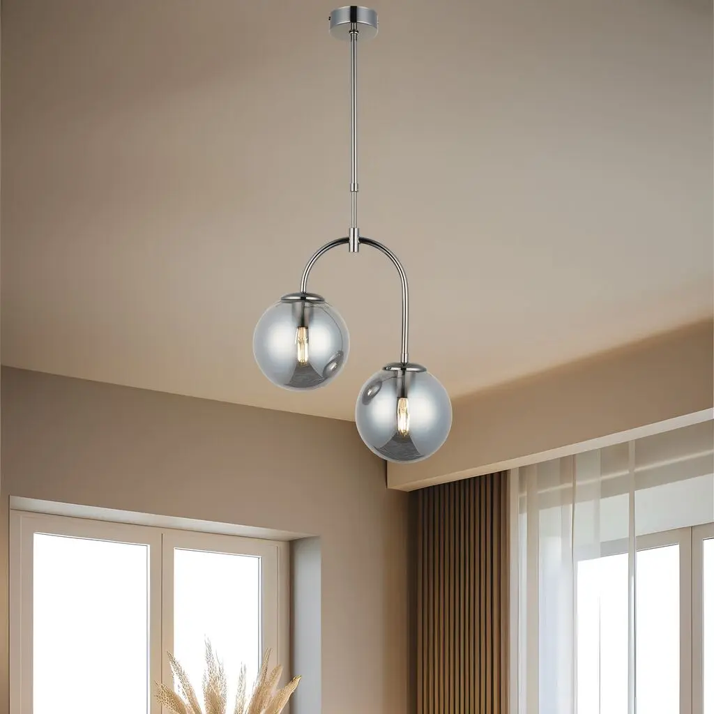 Opviq Luster Portemo-87-02, O18, 16,5cm, IP20 Srebrne boje
