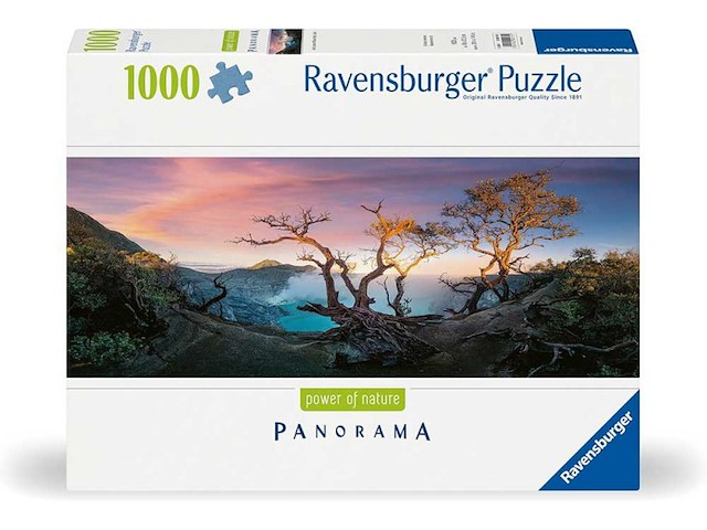 Puzzle slagalica 1000 delova Sumporno jezero na planini Ijen Java Ravensburger Panorama 12000175
