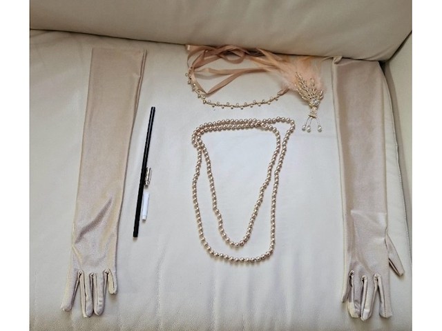 Roaring 1920s flapper kostim set, novo