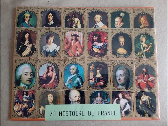 20 Histoire De France - Komplet 24 markice - Novo
