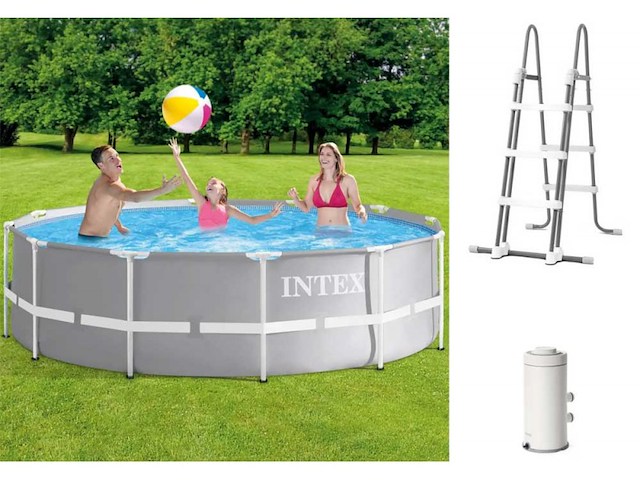 Intex Prism Frame Bazen sa metalnom konstrukcijom pumpom i merdevinama 3.66 x 0.99m 26716