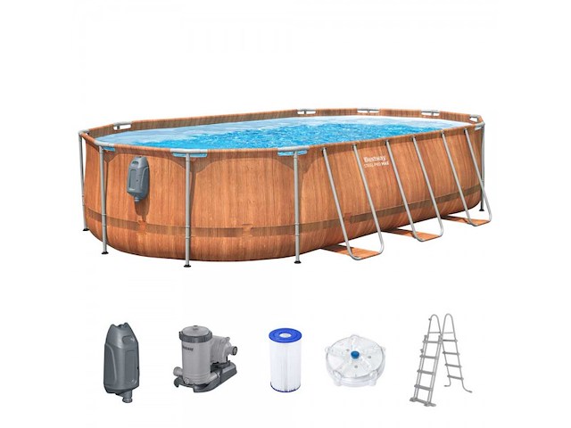 Bestway Bazen sa pumpom i merdevinama Steel Pro MAX™ 610x366x122cm 56719