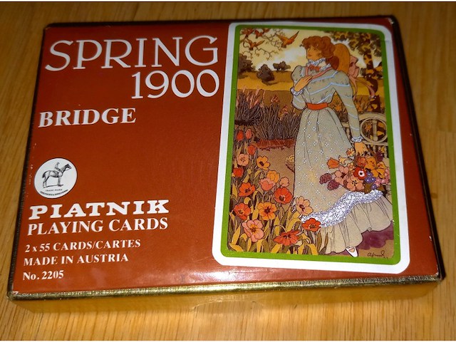 Piatnik Spring 1900 - Kutija od dva špila karata