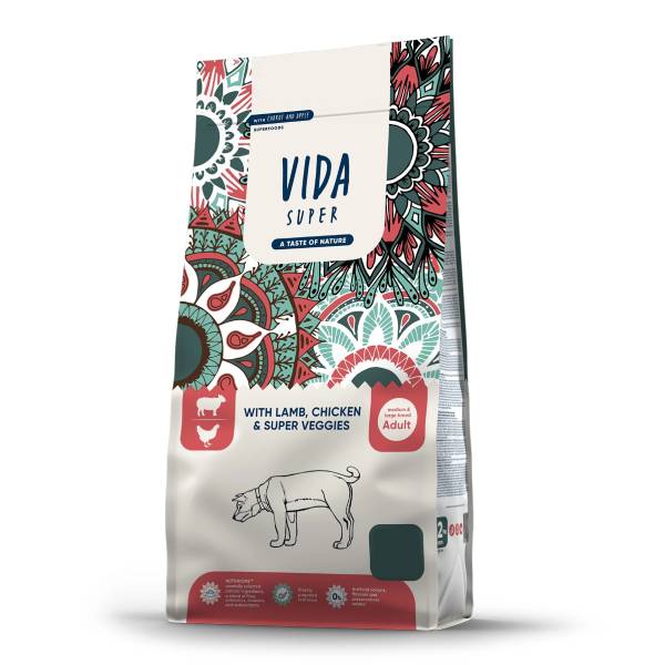 Vida Super M/L -Adult, jagnje/pile/povrće,12kg