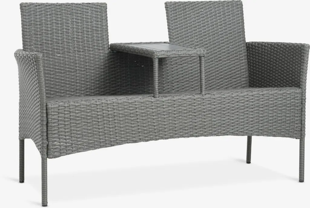 Linnea Baštenska klupa 138x61cm, Siva
