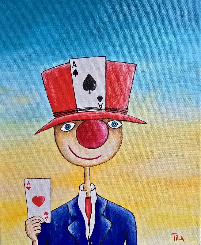 Kartaroš, akril na platnu, Tijana L., 30×25 cm, sertifikat, 7080 dinara