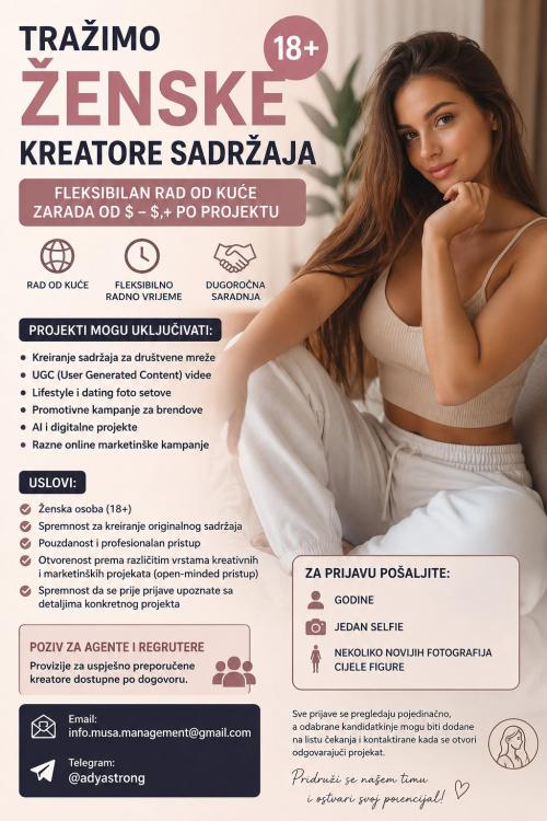 Trazimo zenske kreatore