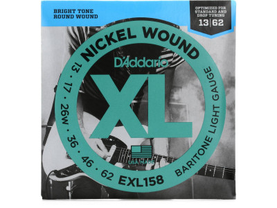 D'Addario EXL158 SET ELEC BARITONE GTR XL LITE