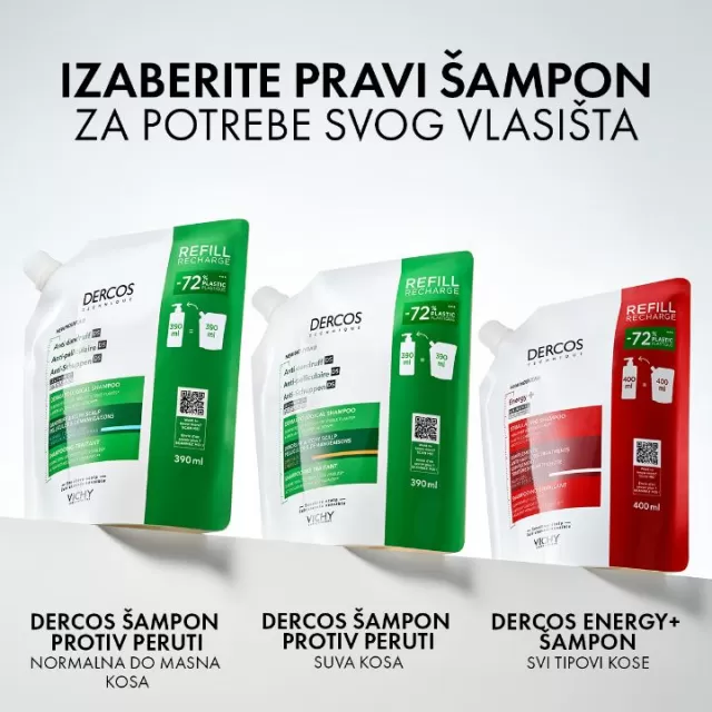 VICHY DERCOS ŠAMPON PROTIV OPADANJA REFILL 400ML