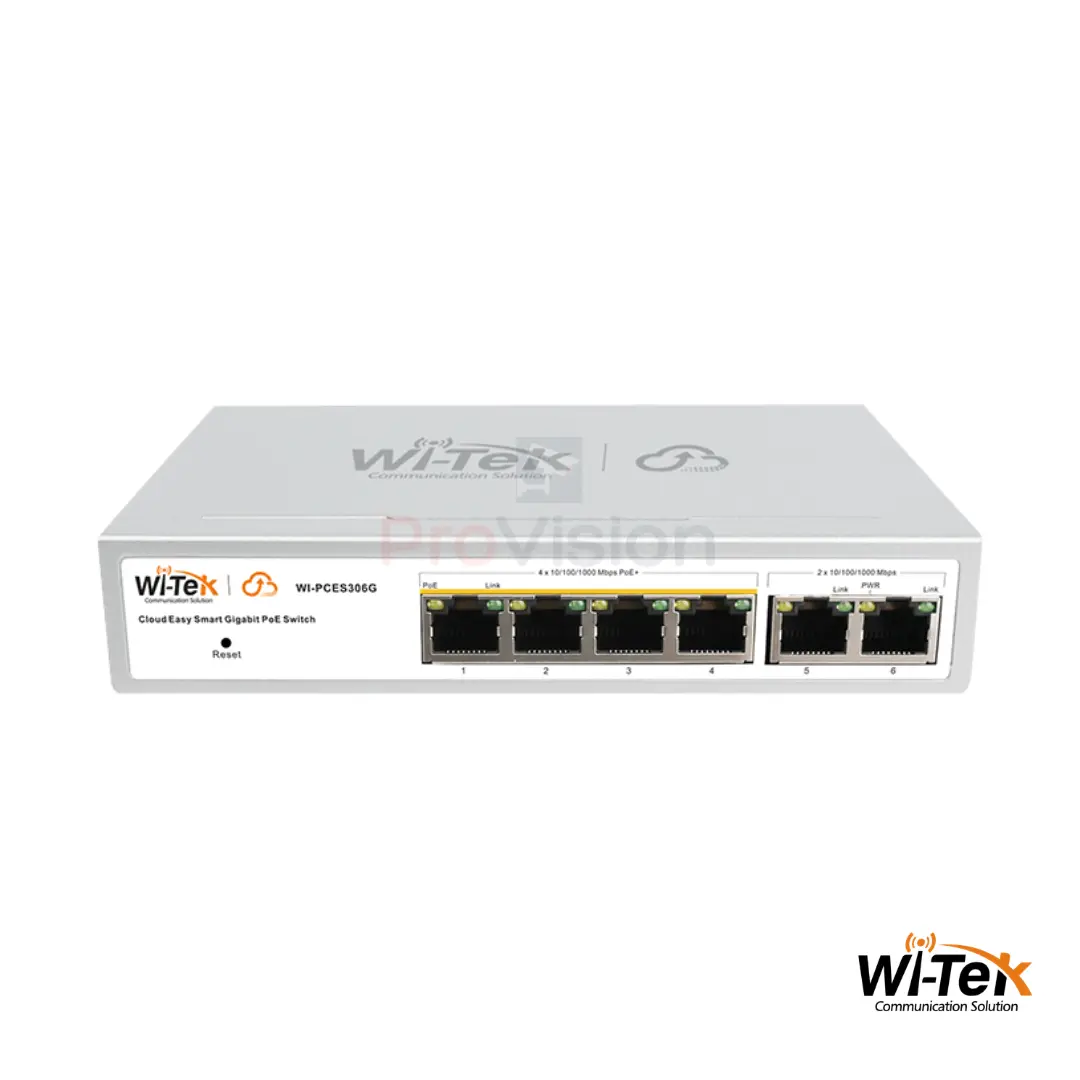 Wi-Tek WI-PCE306G V2 Gigabitni PoE Switch 4-portni