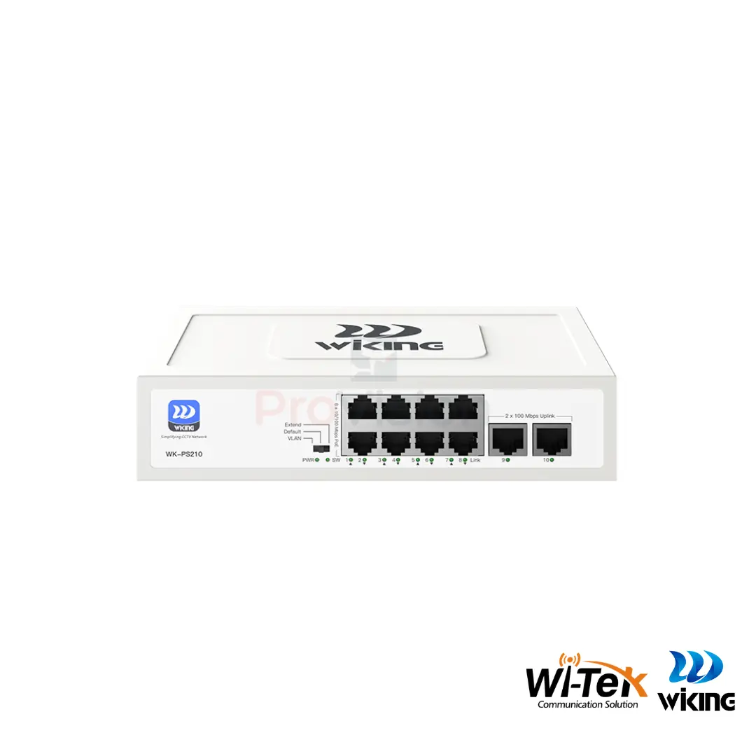 Wi-Tek WIKING WK-PS210 Megabitni PoE Switch 8-portni