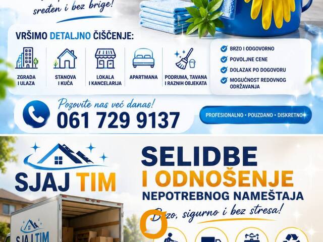 SELIDBE I ODVOŽENJE ŠUTA I NAMEŠTAJA