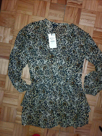 ZARA haljina sa leopard dezenom i karnerima NOVO