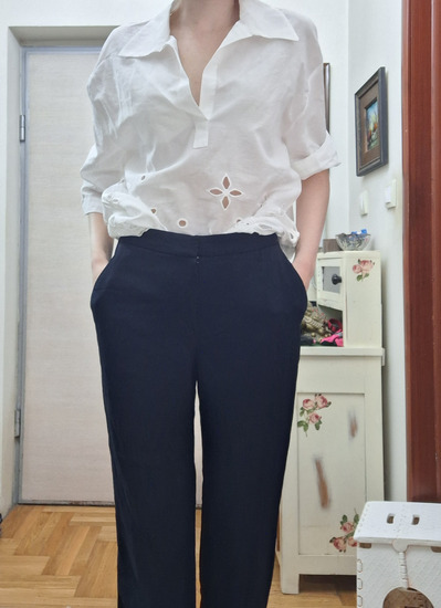Massimo dutti lagane teget pantalone