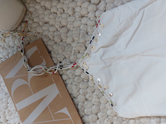 Zara lanena morska haljina sa etiketom