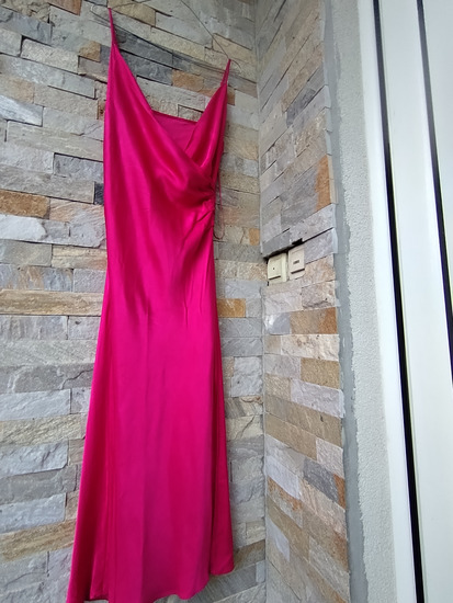 PRODATO ZARA ciklama haljina duža sa šlicem M