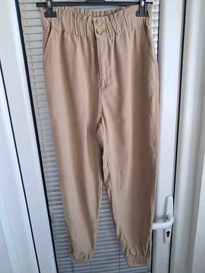 F&F kamel pantalone sa paperbag strukom vel 38